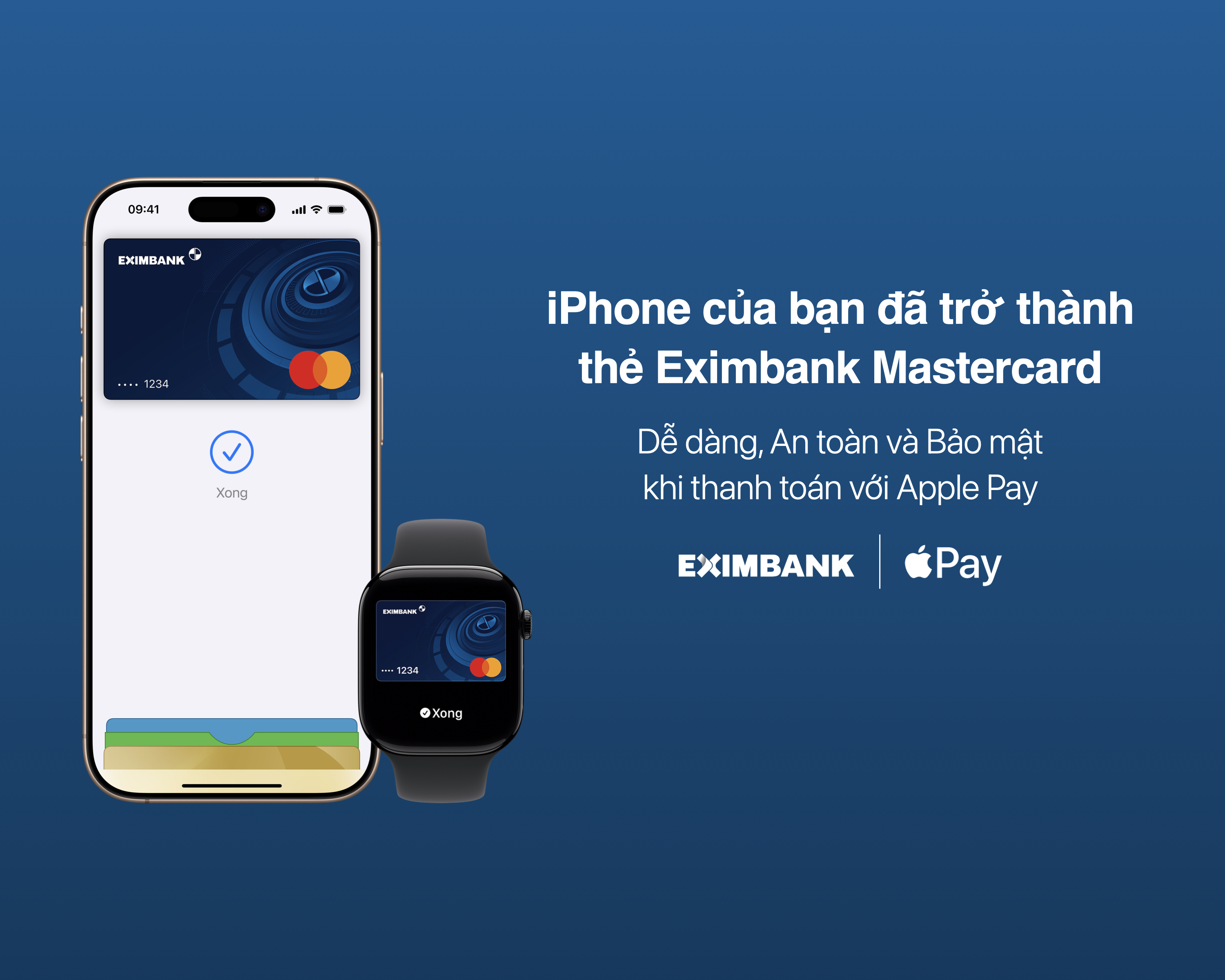 iPHONE CỦA BẠN ĐÃ TRỞ THÀNH THẺ EXIMBANK MASTERCARD