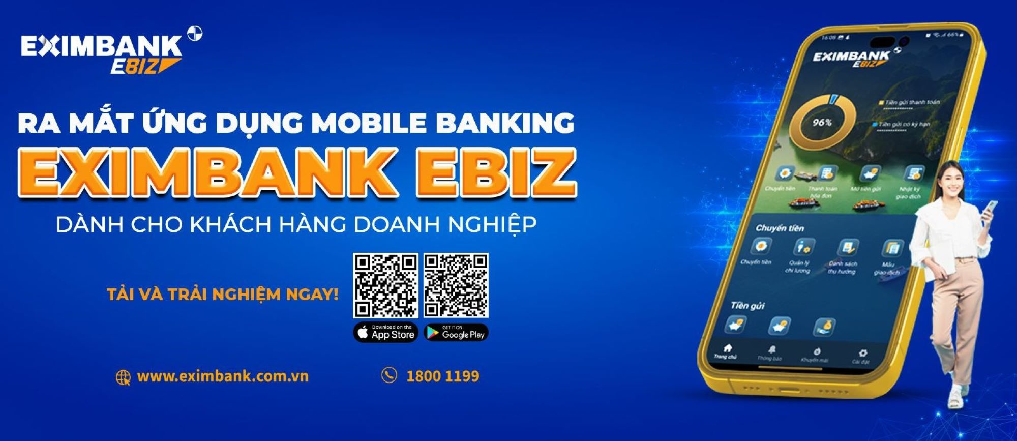 Eximbank ra mắt ứng dụng Mobile Banking Eximbank EBiz dành cho Doanh nghiệp