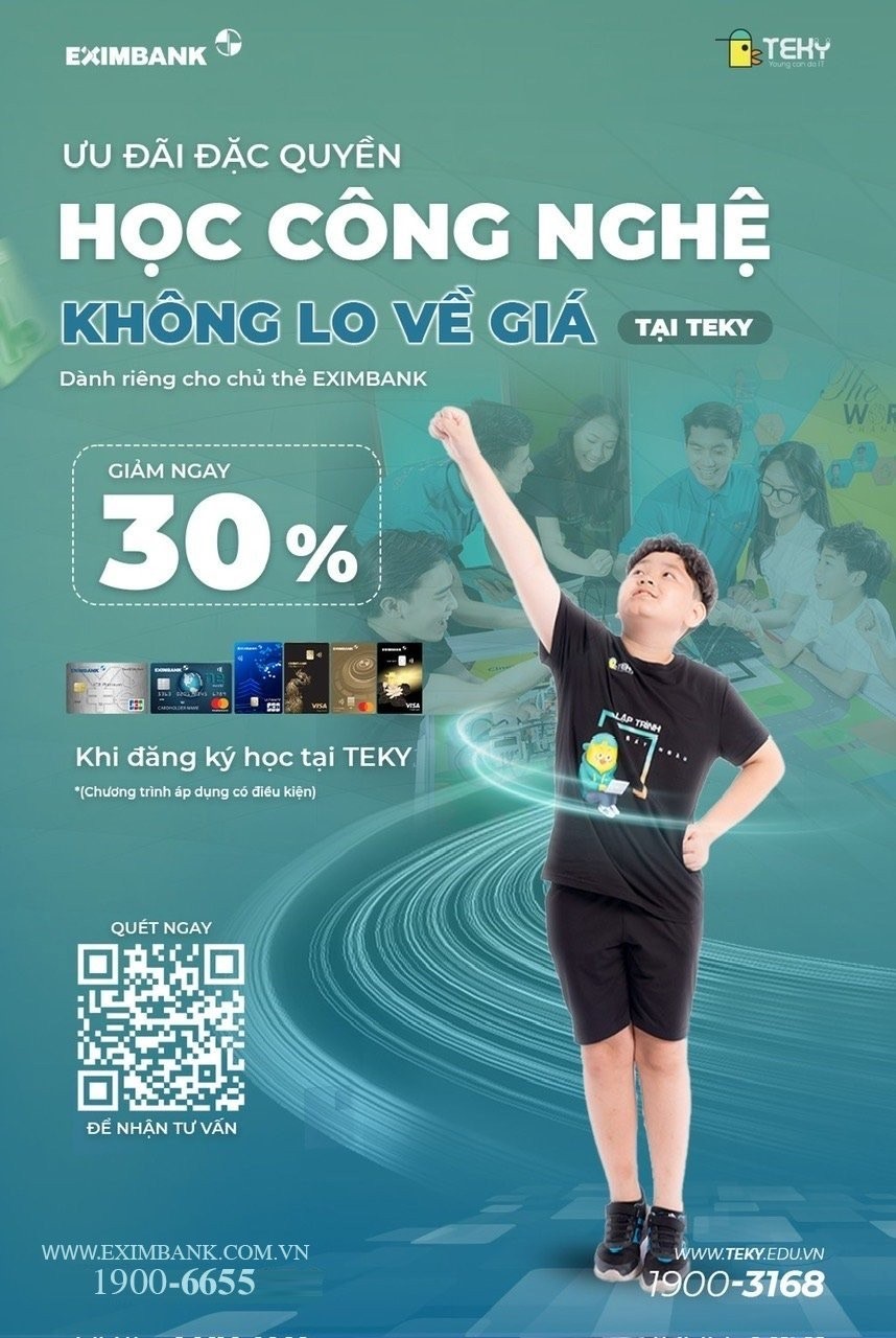 CÙNG EXIMBANK HỌC CÔNG NGHỆ KHÔNG LO VỀ GIÁ TẠI TEKY